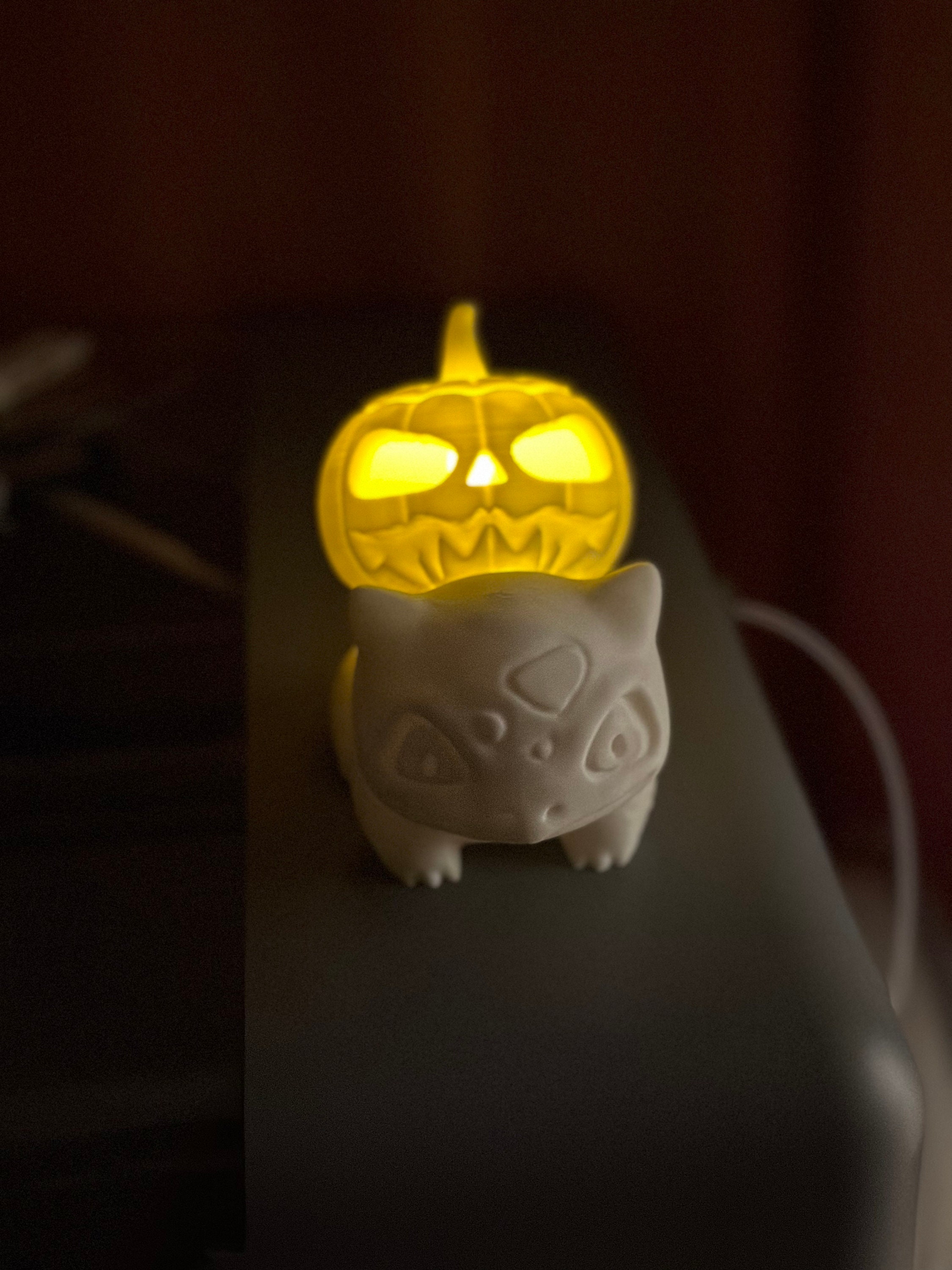 3d Printed Jack O Lantern Bulbasaur With Tea Light - Etsy