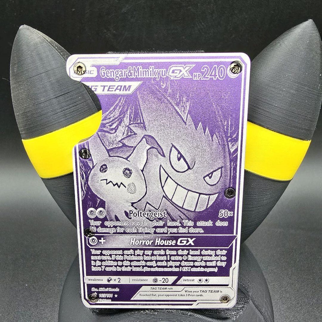 Gengar Mimikyu Tag Team Card Wallet Laser Engraved Card Holder - Etsy