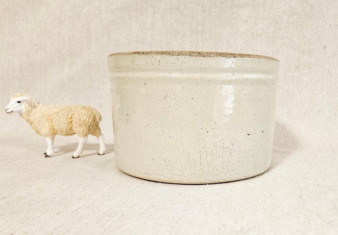 Antique Stoneware Short Crock - Etsy