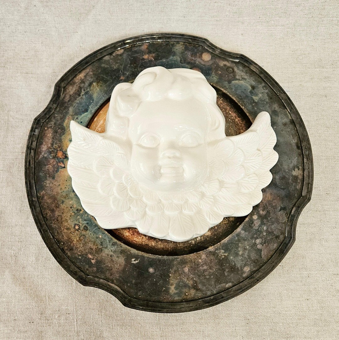 Cherub Face Ceramic Wall Hanging - Etsy