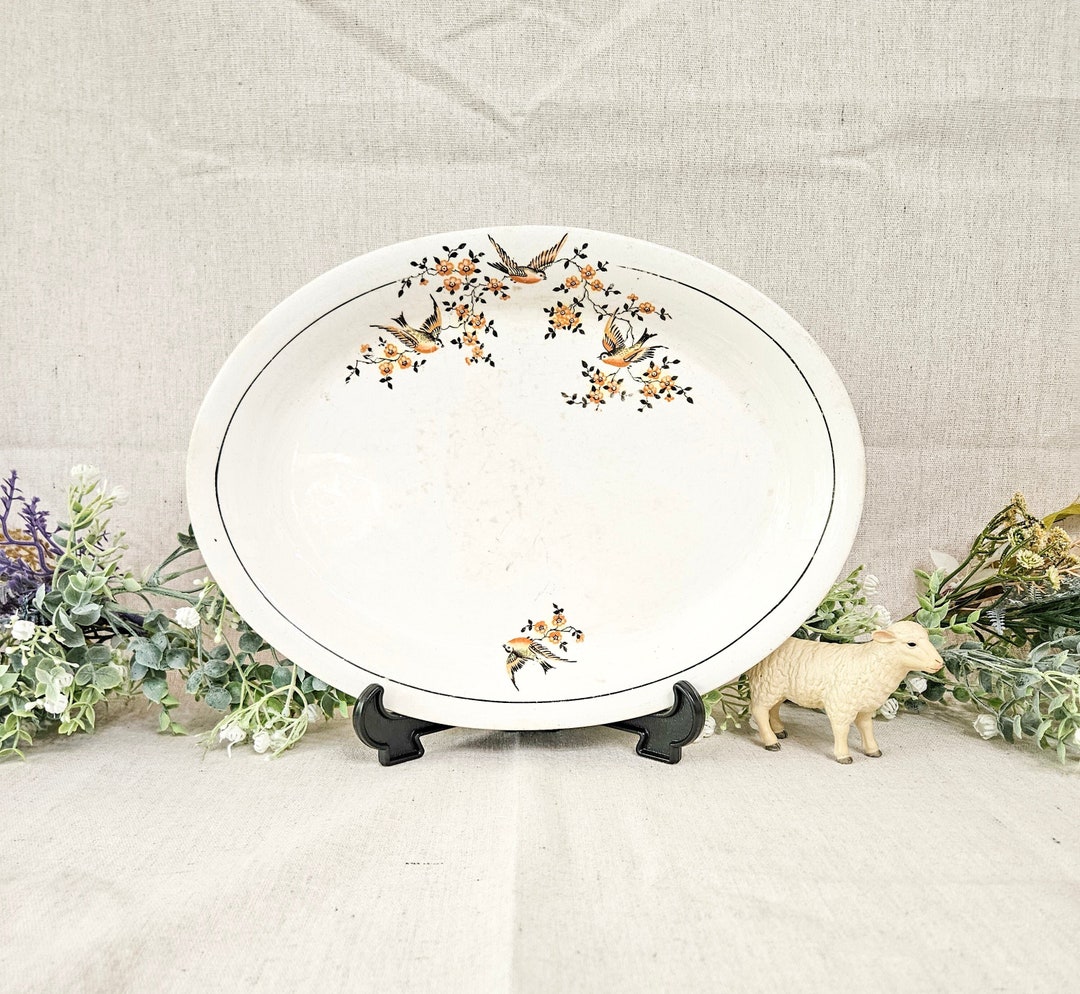 Circa 1930's Mount Clemens Pottery Style Oval Ceramic Serving Platter ...