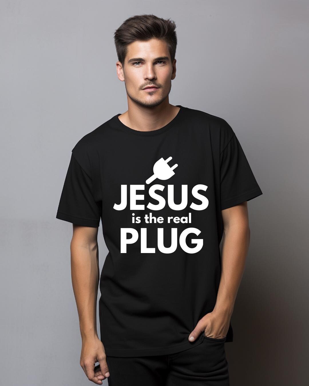 Jesus is the Real Plug Svg File - Etsy
