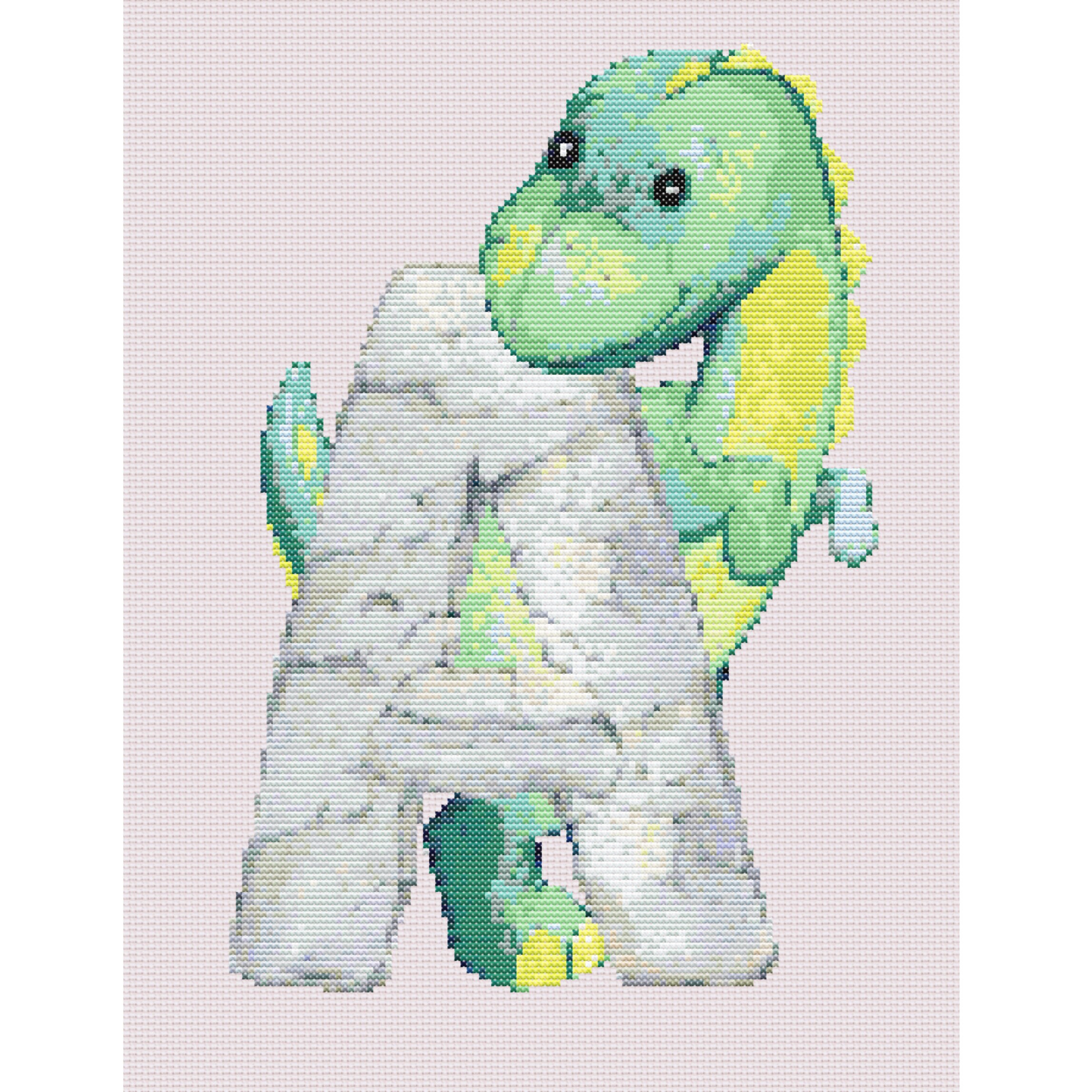 Nursery Cross Stitch Pattern, Letter Cross Stitch Pattern, Dino Cross ...