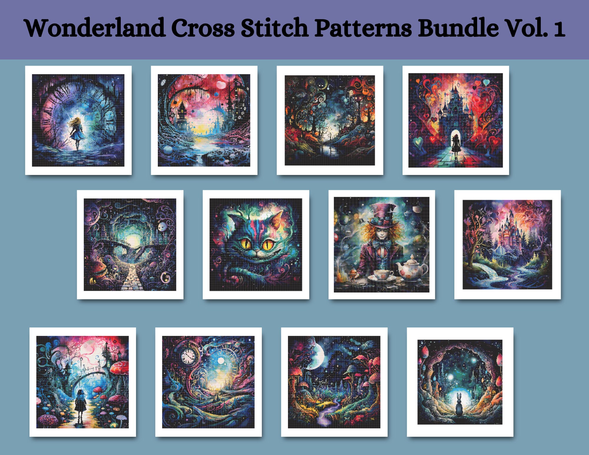 Wonderland Cross Stitch Pattern Bundle, All Wonderland Vol 1 Cross ...