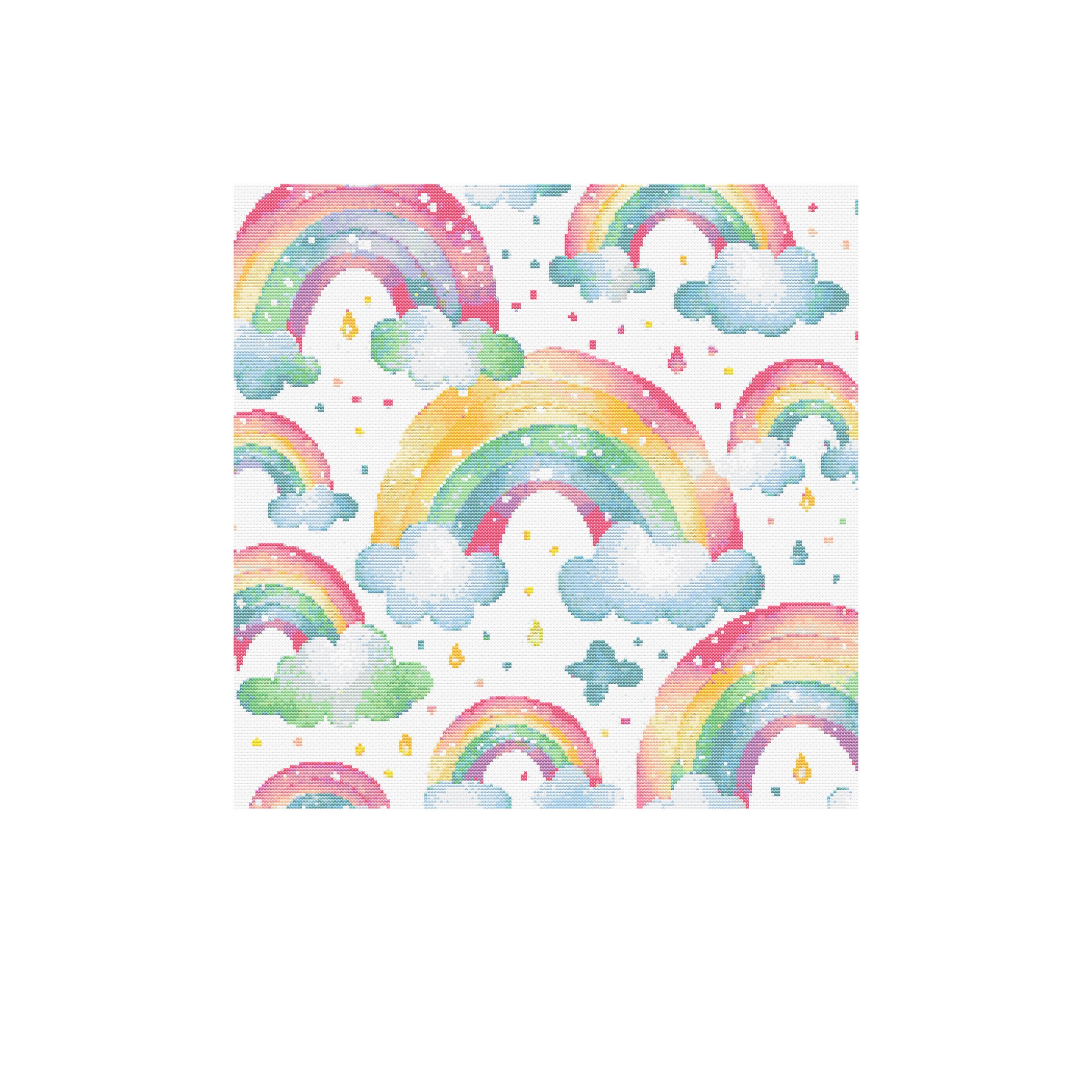 Rainbow Cross Stitch Pattern, PDF Pattern, PDF Cross Stitch Pattern ...