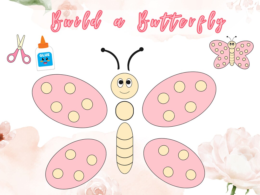 Butterfly Craft Printable Template Spring Activities Butterfly Coloring ...