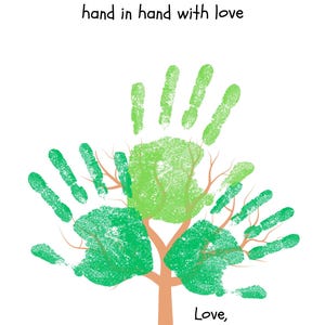 Tree Digital Handprint Craft // Finger Print Daycare Craft for Memories ...