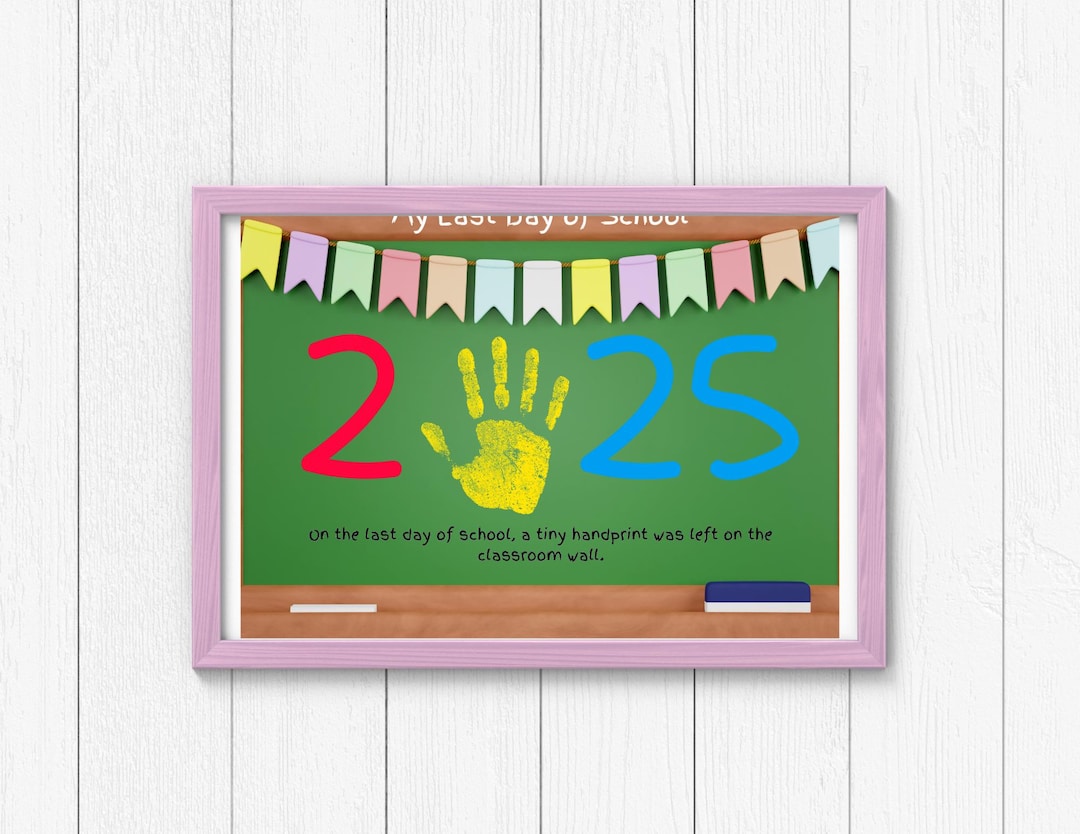 Last Day of School 2025 Handprint Craft // Finger Print Daycare Craft ...