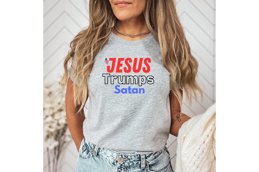 Jesus Trumps Satan Shirt, Christian Shirt, MAGA, Make America Great ...