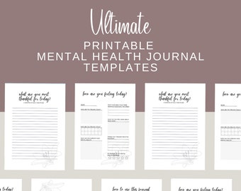 Mental Health Journal Printable Mental Health Planner Anxiety Mood ...