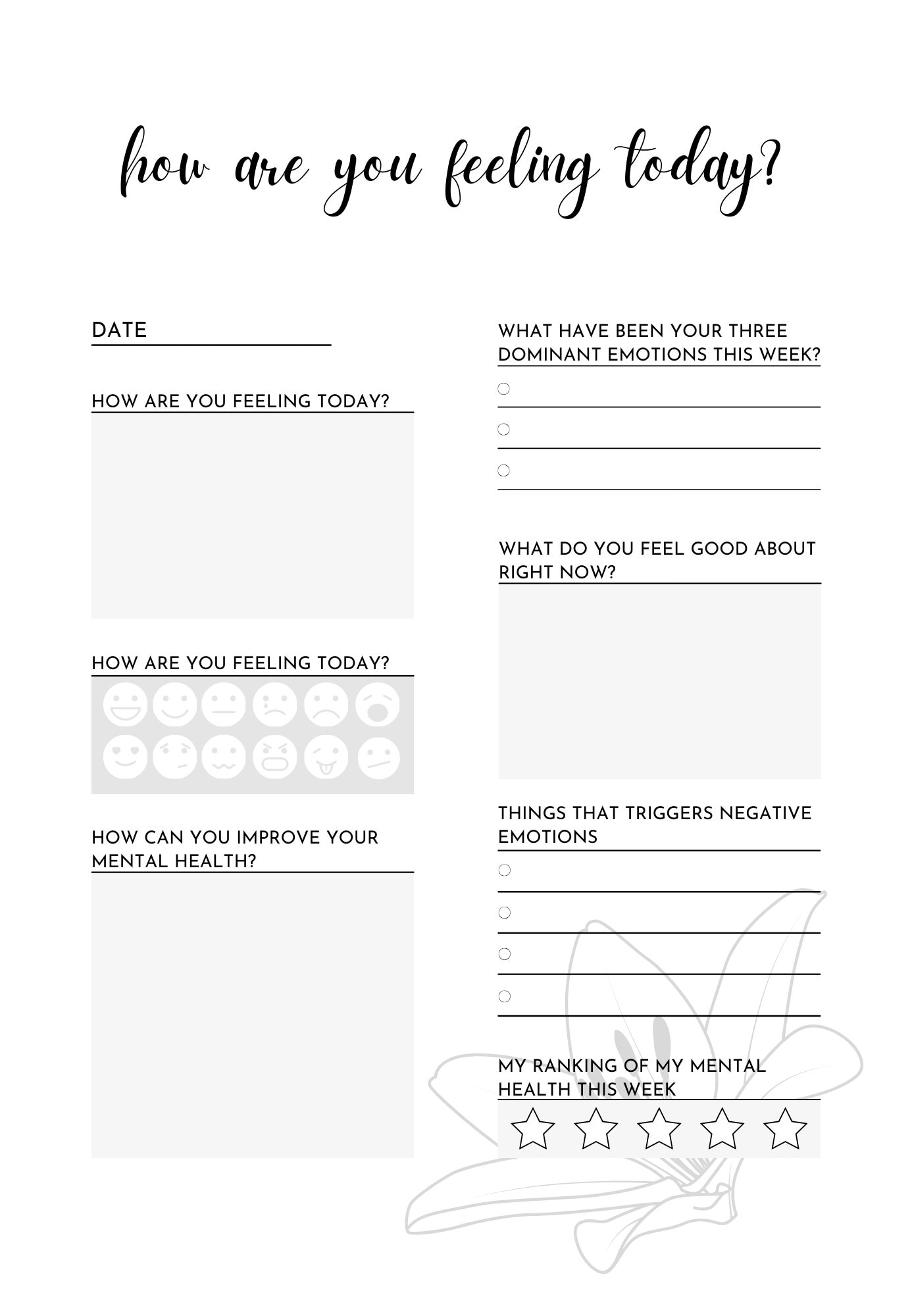 Download Mental Health Journal Pages - Etsy