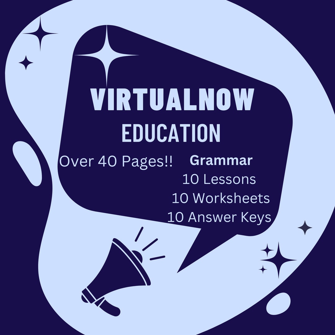 Printable Grammar Lessons, Worksheets, and Answer Keys - Etsy