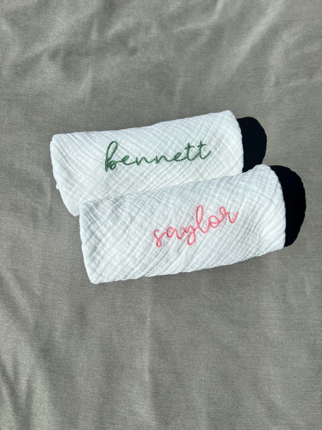 Personalized Hand Embroidered Name Swaddle - Etsy