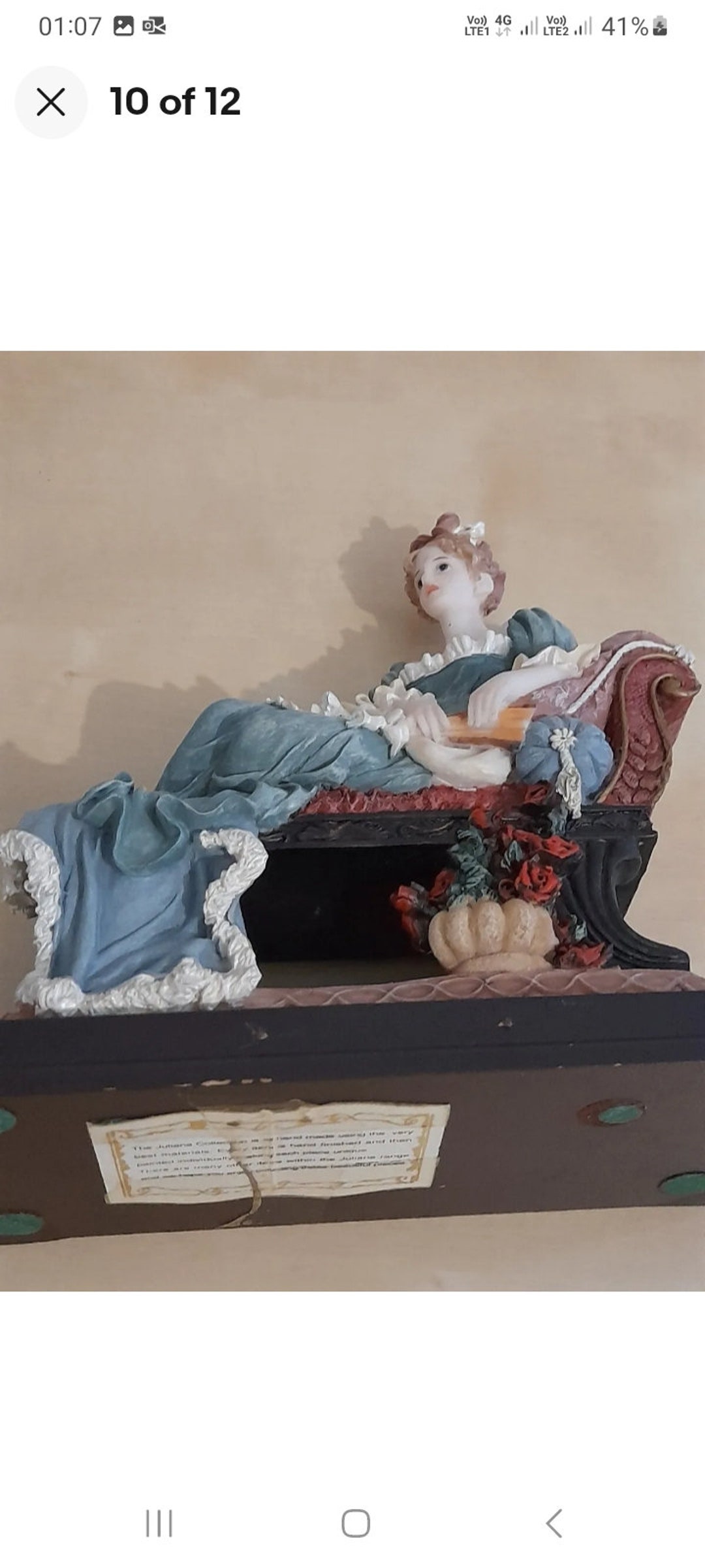 Rare Vintage Turtle King Giovanni Collection Lady in Blue and Cream ...