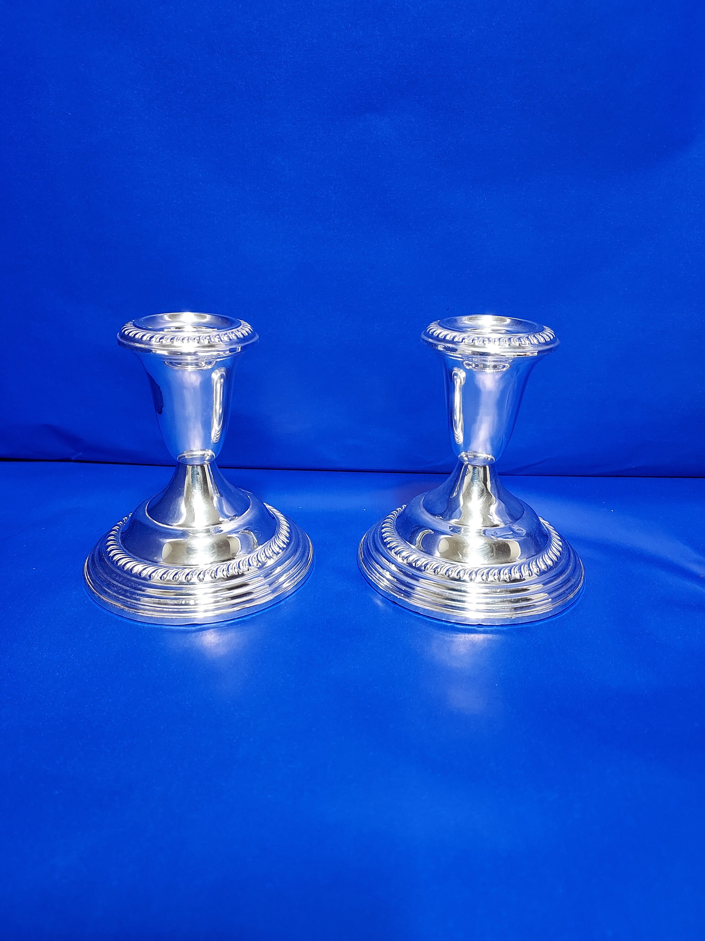 Empire Sterling Silver Candle Stick Holders - Etsy