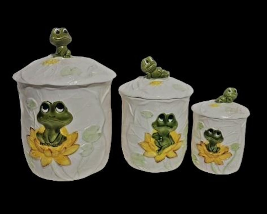 Vintage Sears and Roebuck Frog Canisters - Etsy