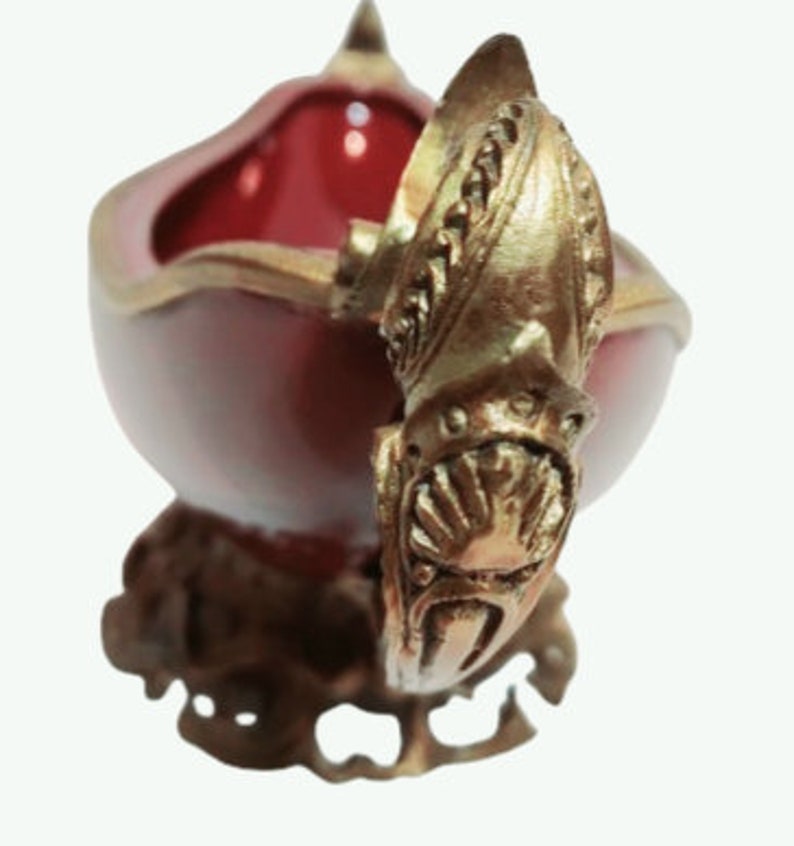 Vintage Dominic Brass an Red Porcelain Decorative Vase. French Gilt. - Etsy