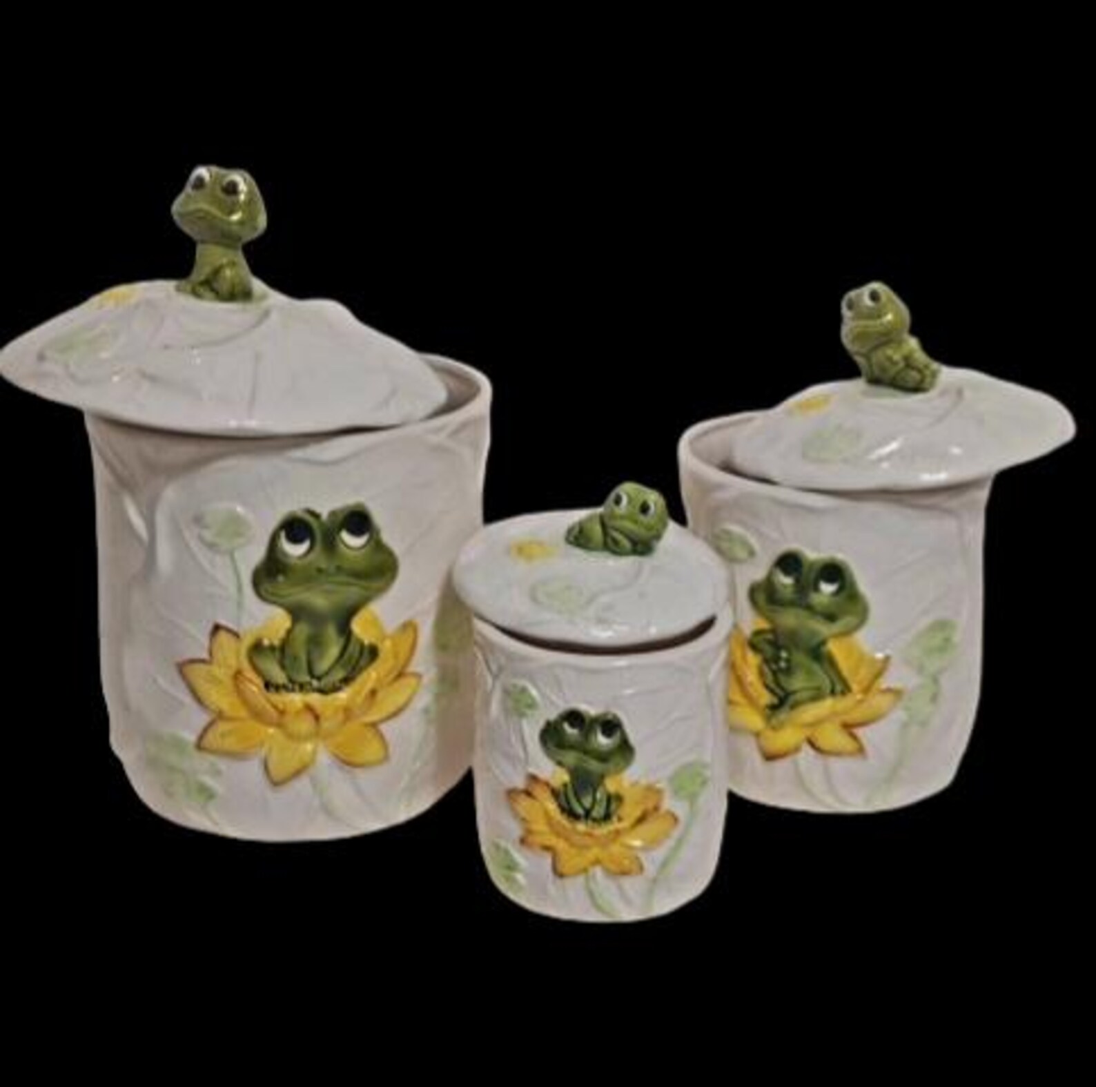 Vintage Sears and Roebuck Frog Canisters - Etsy