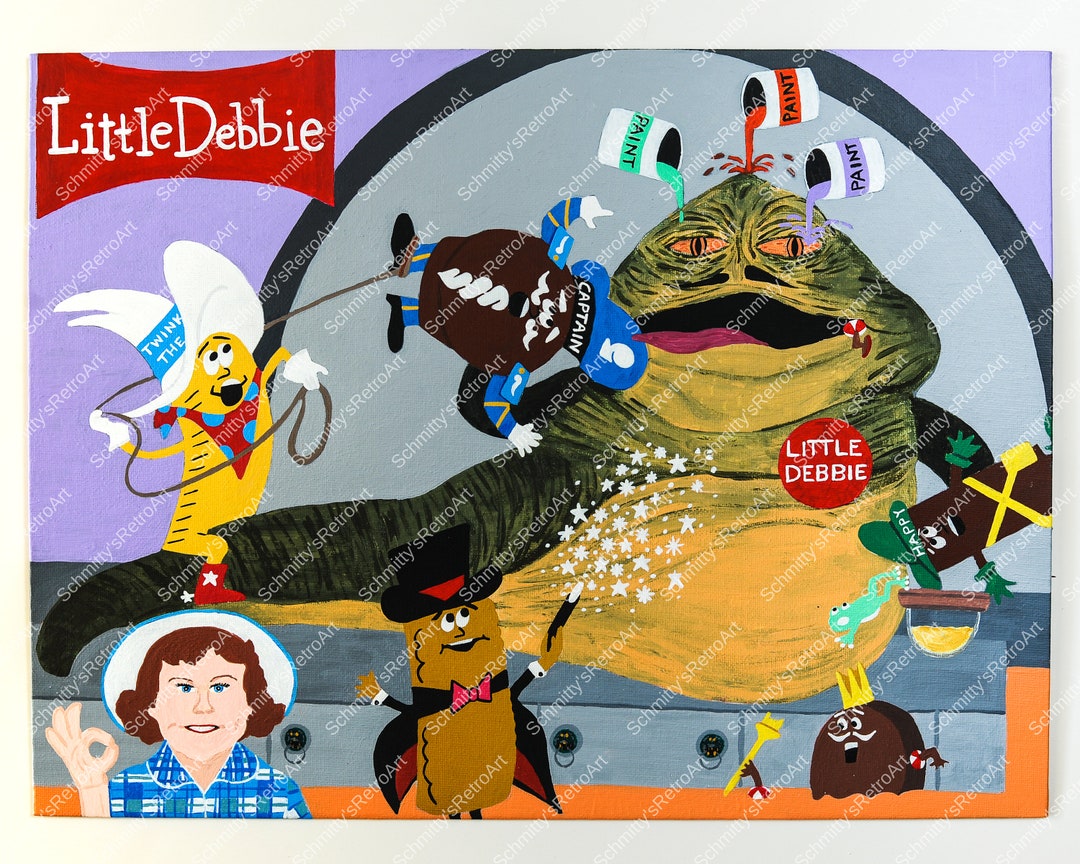 Retro Art Jabba the Hut Star Wars Little Debbie Hostess Twinke the Kid ...