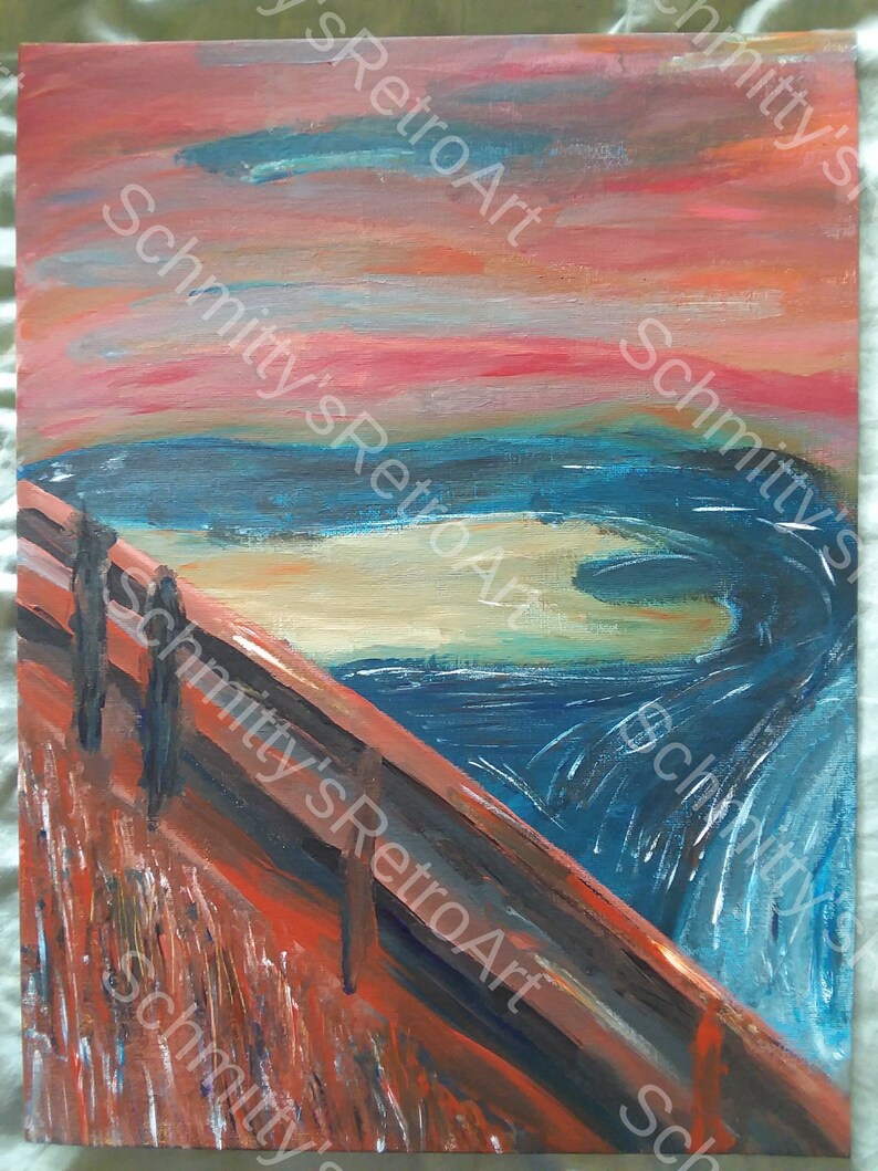 Postcard/greeting Cards Pack of 5 With Envelopes Retro Art the Scream ...