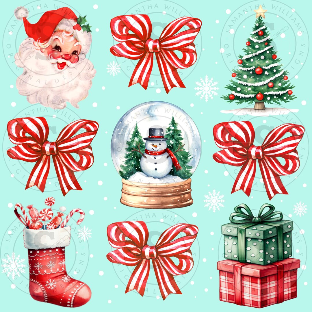 Christmas Croquet PNG, Snowglobe, Santa, Gifts,stocking Png, DTF ...
