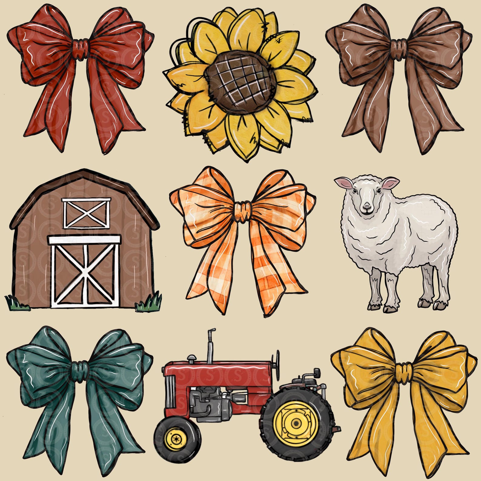 Sheep Girl, Farm Png, Sheep Fall Png, Croquet Bow Sheep Png - Etsy
