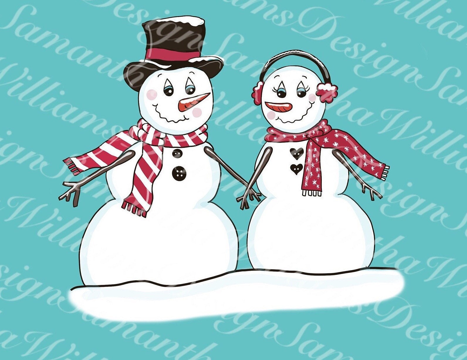Snow Couple Clipart Png, First Christmas Png, Snowman Png, Winter Png ...