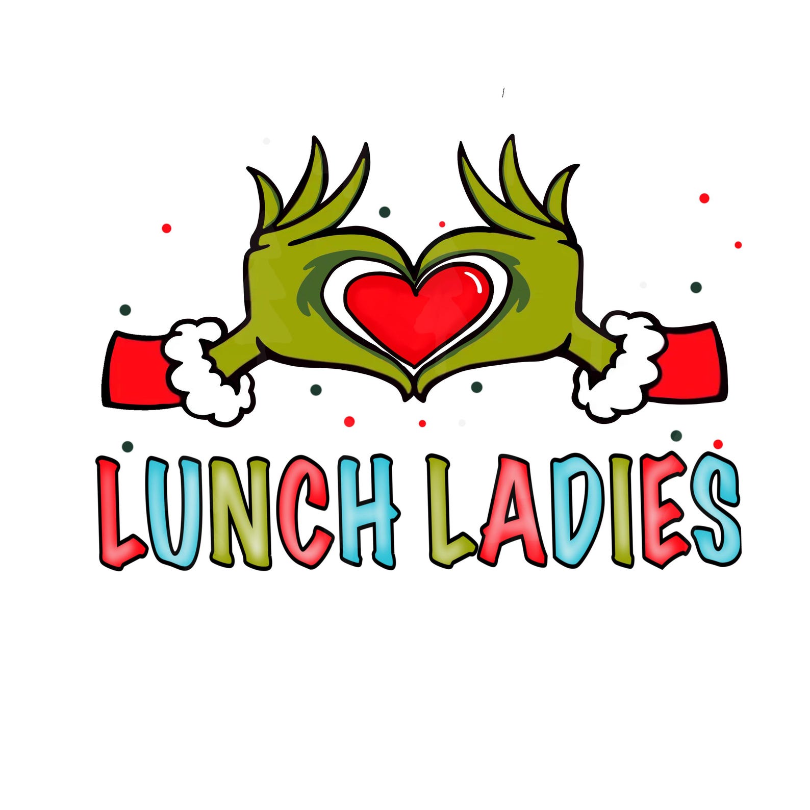Grinch Lunch Ladies PNG: Christmas Cafeteria Design (digital) - Etsy