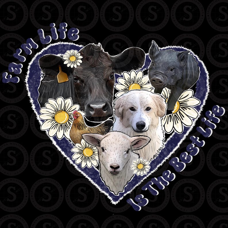 Farm Life is the Best Life PNG, Farm Animals, Cute Farm Shirt - Etsy