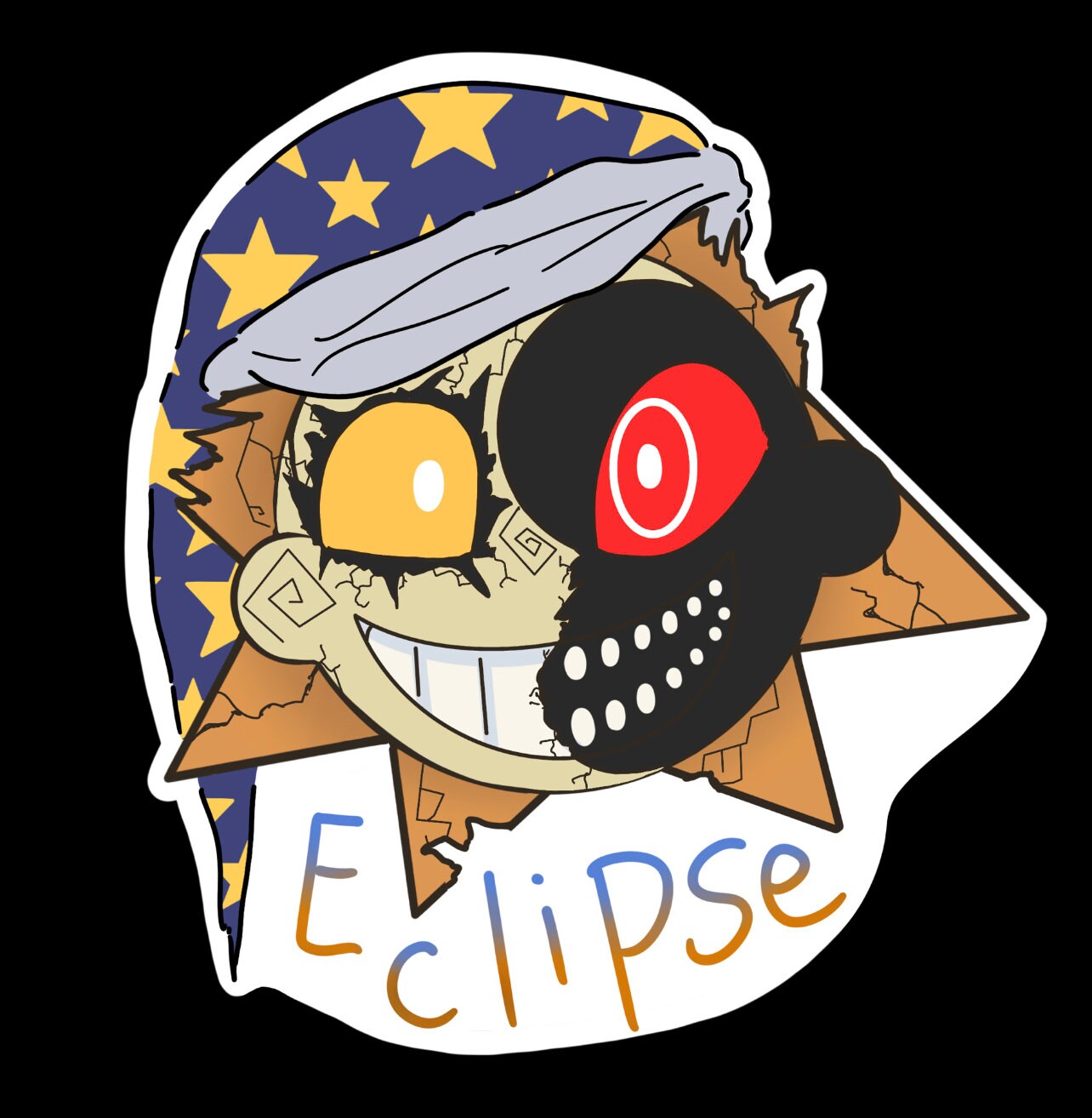 FNAF Daycare Attendant, Sun, Moon, & Eclipse holographic Stickers - Etsy FNAF Daycare Attendant, Sun, Moon, & Eclipse holographic Stickers - Etsy