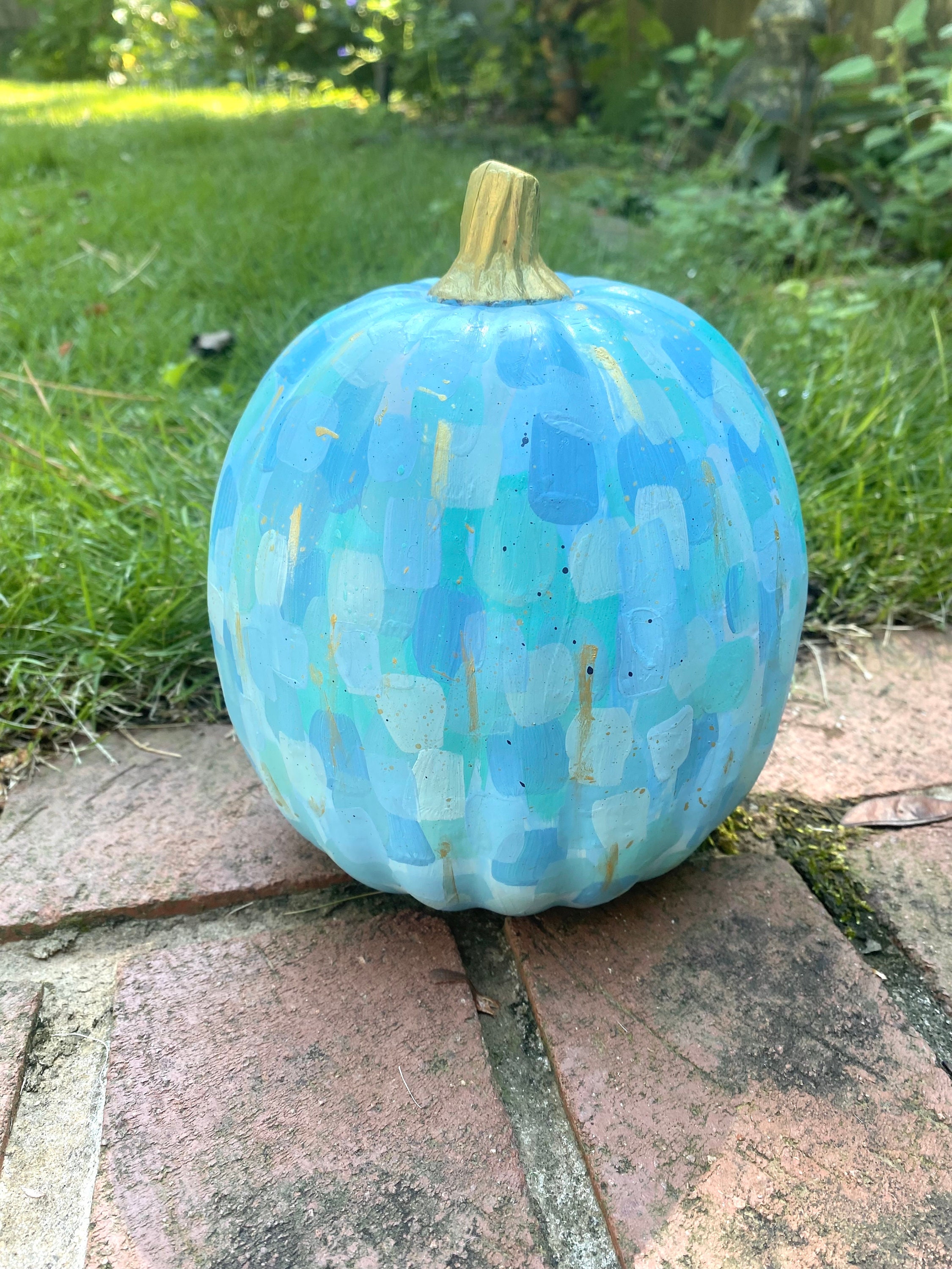 Painted Pumpkin - Handpainted Halloween Fall Decor - Confetti Pumpkin ...