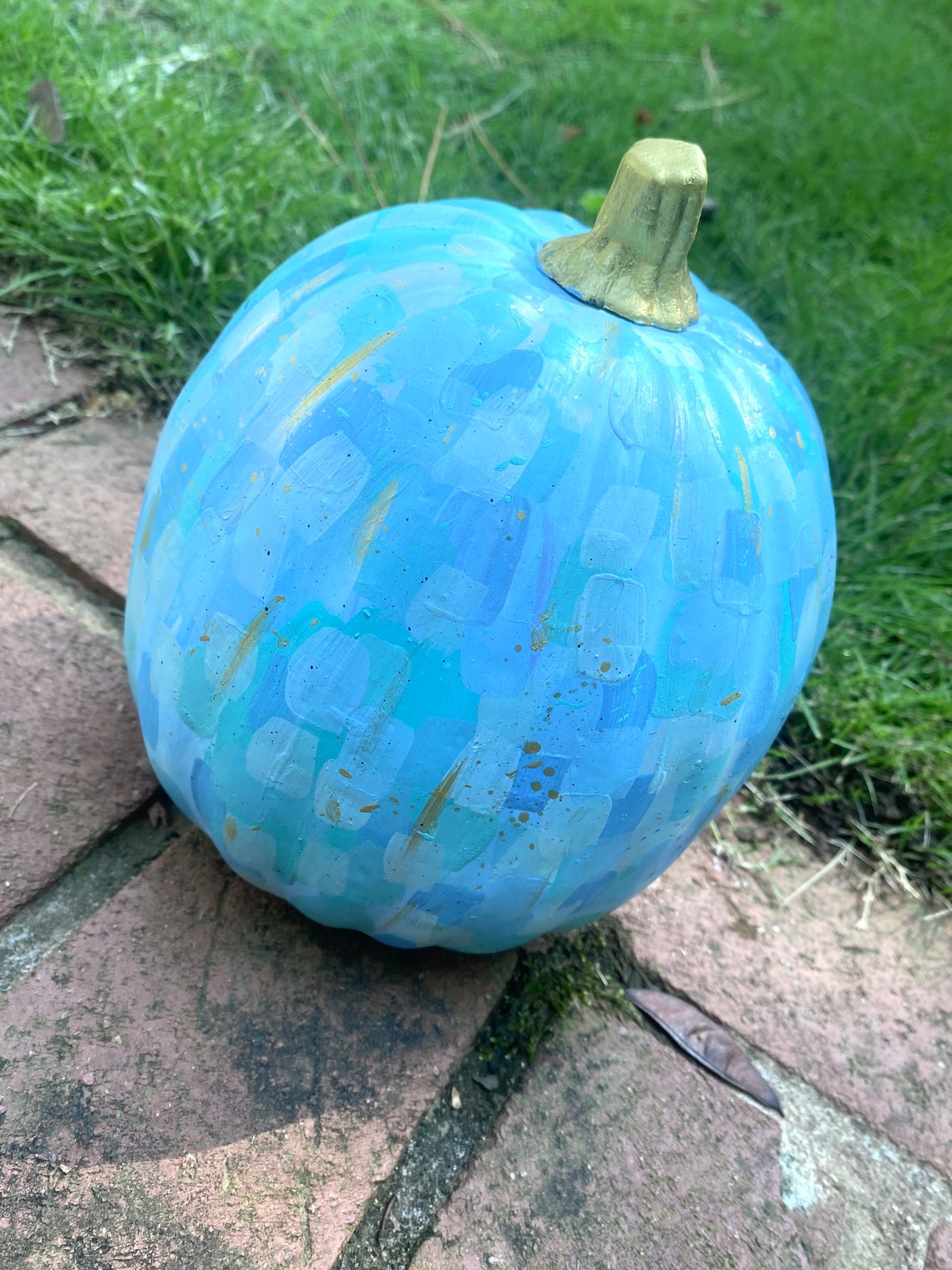 Painted Pumpkin - Handpainted Halloween Fall Decor - Confetti Pumpkin ...