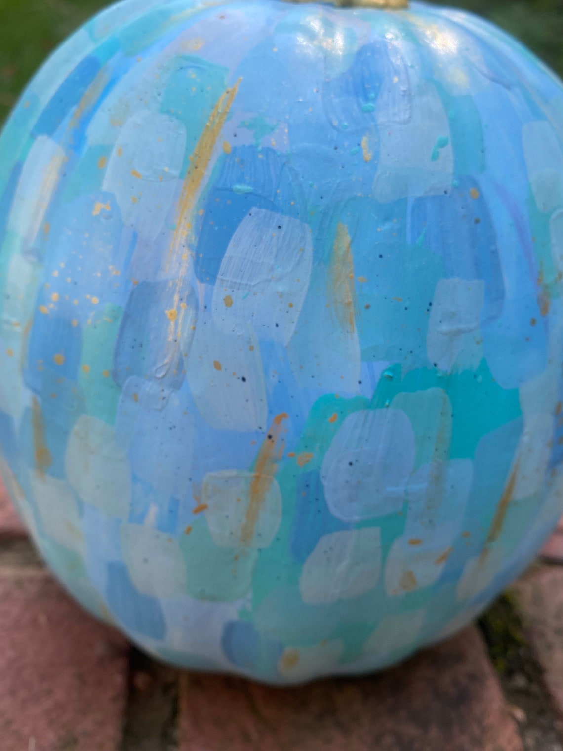 Painted Pumpkin - Handpainted Halloween Fall Decor - Confetti Pumpkin ...