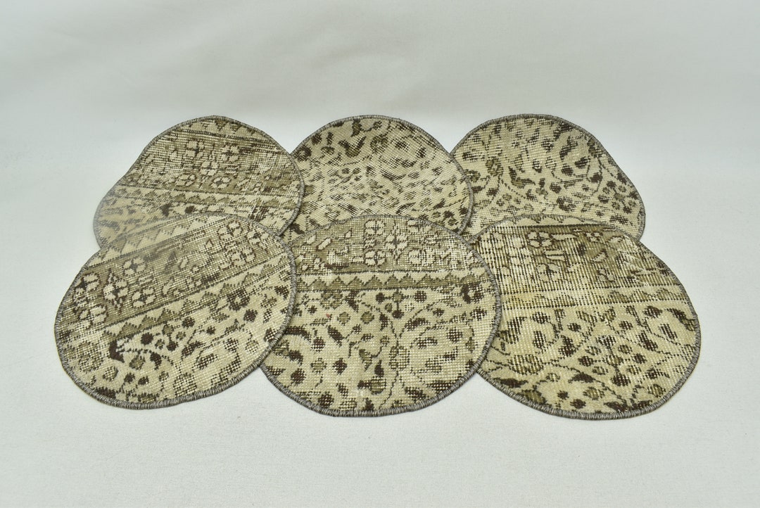 6 Pieces Circle Under Plate, Kitchen Decor, Rug Placemat, Carpet Decor ...