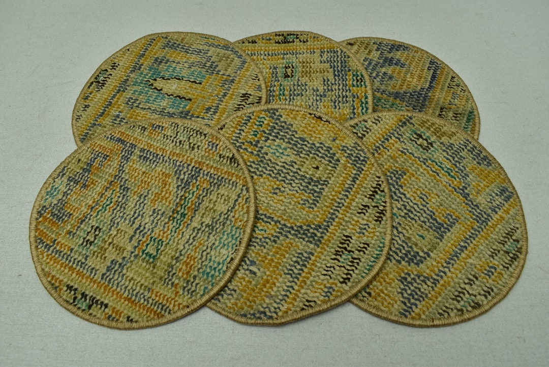 Antique Rug Underplate, Traditional Supla, Handmade Circle Placemat ...