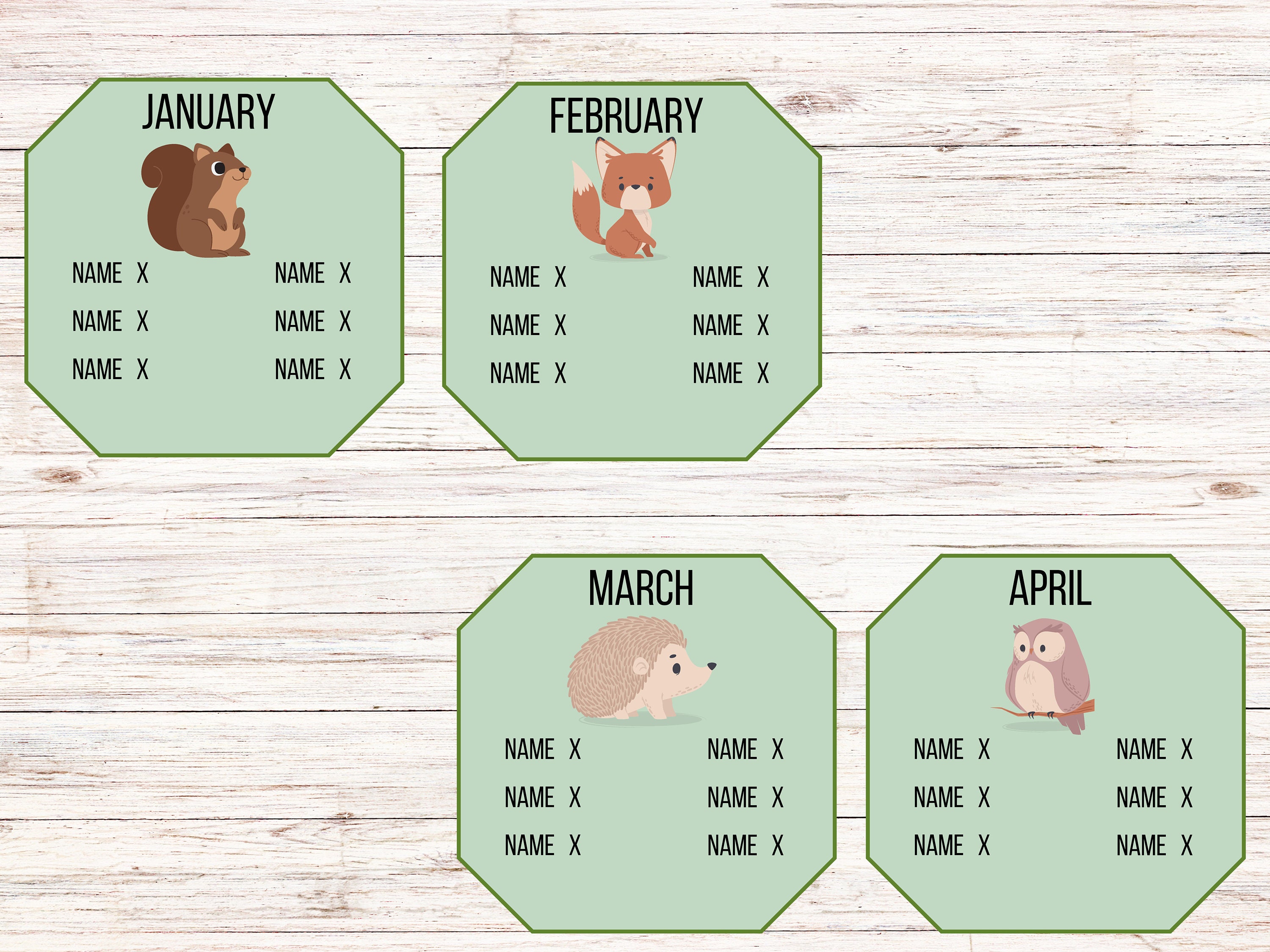 EDITABLE Woodland Classroom Birthday Display, Primary School Cute ...