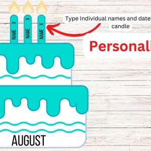 EDITABLE Classroom Birthday Display, Primary School Cake Birthday ...