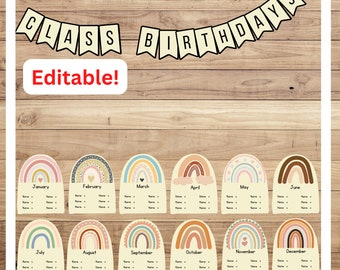 EDITABLE Classroom Birthday Display, Primary School Cake Birthday ...