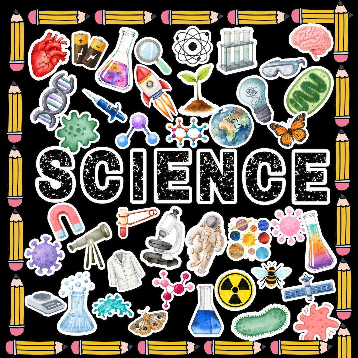 Science Bulletin Board Kit, Science Classroom Poster (digital Download ...