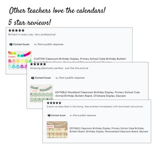 EDITABLE Birthday Calendar Classroom, Bulletin Board Boho, Birthday ...