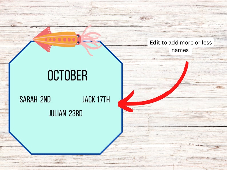 EDITABLE Modern Ocean Theme Classroom Birthday Display, Primary School ...