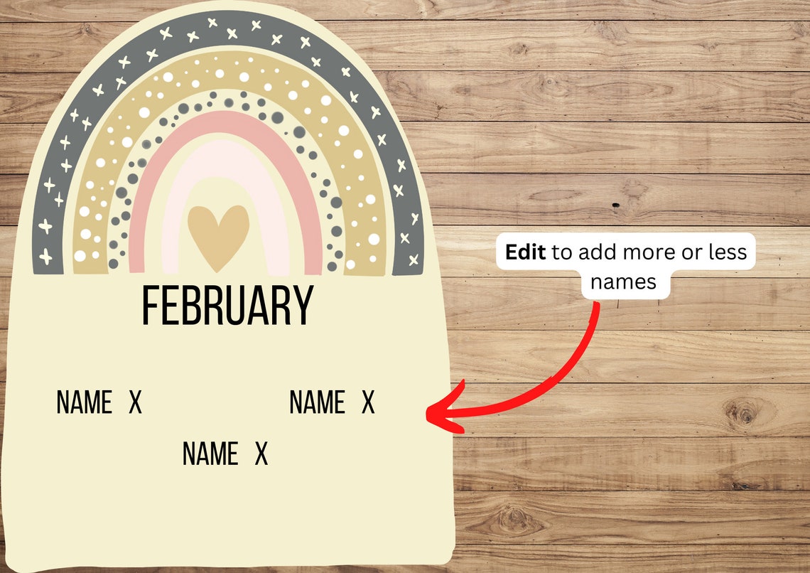 Birthday Bulletin Board Printable, Classroom Birthday Display, Monthly ...