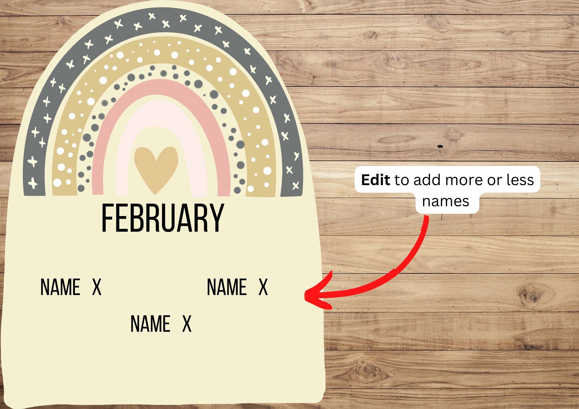 Birthday Bulletin Board Printable, Classroom Birthday Display, Monthly ...