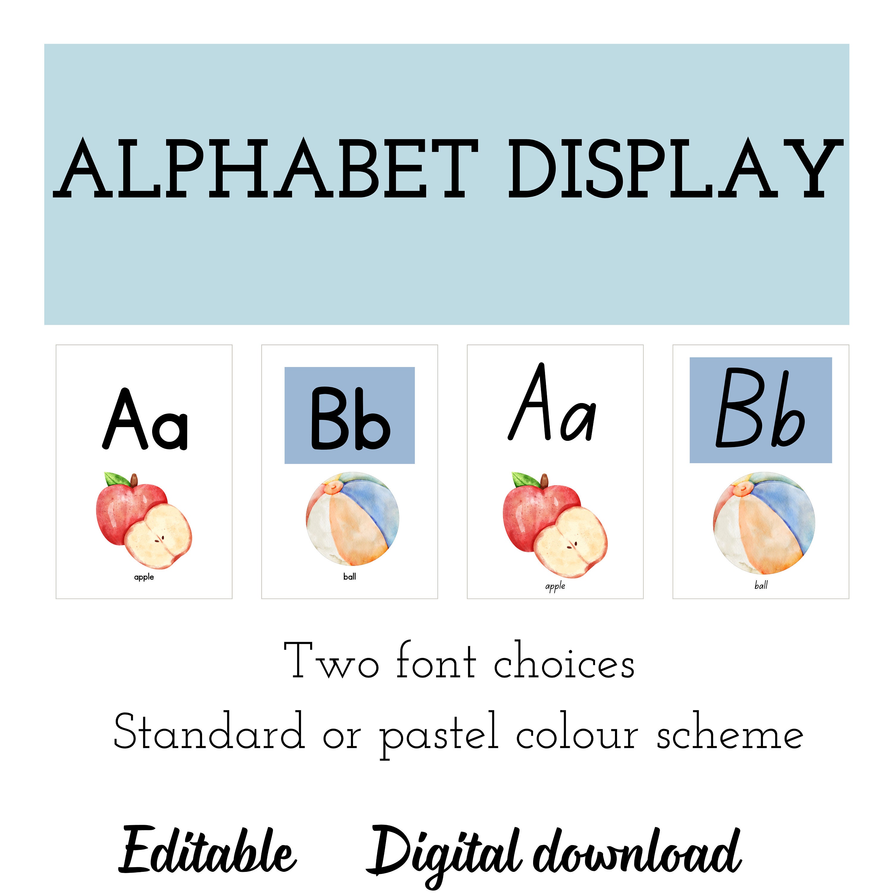 Alphabet Classroom Poster, Pastel Classroom Theme, Modern Classroom ...
