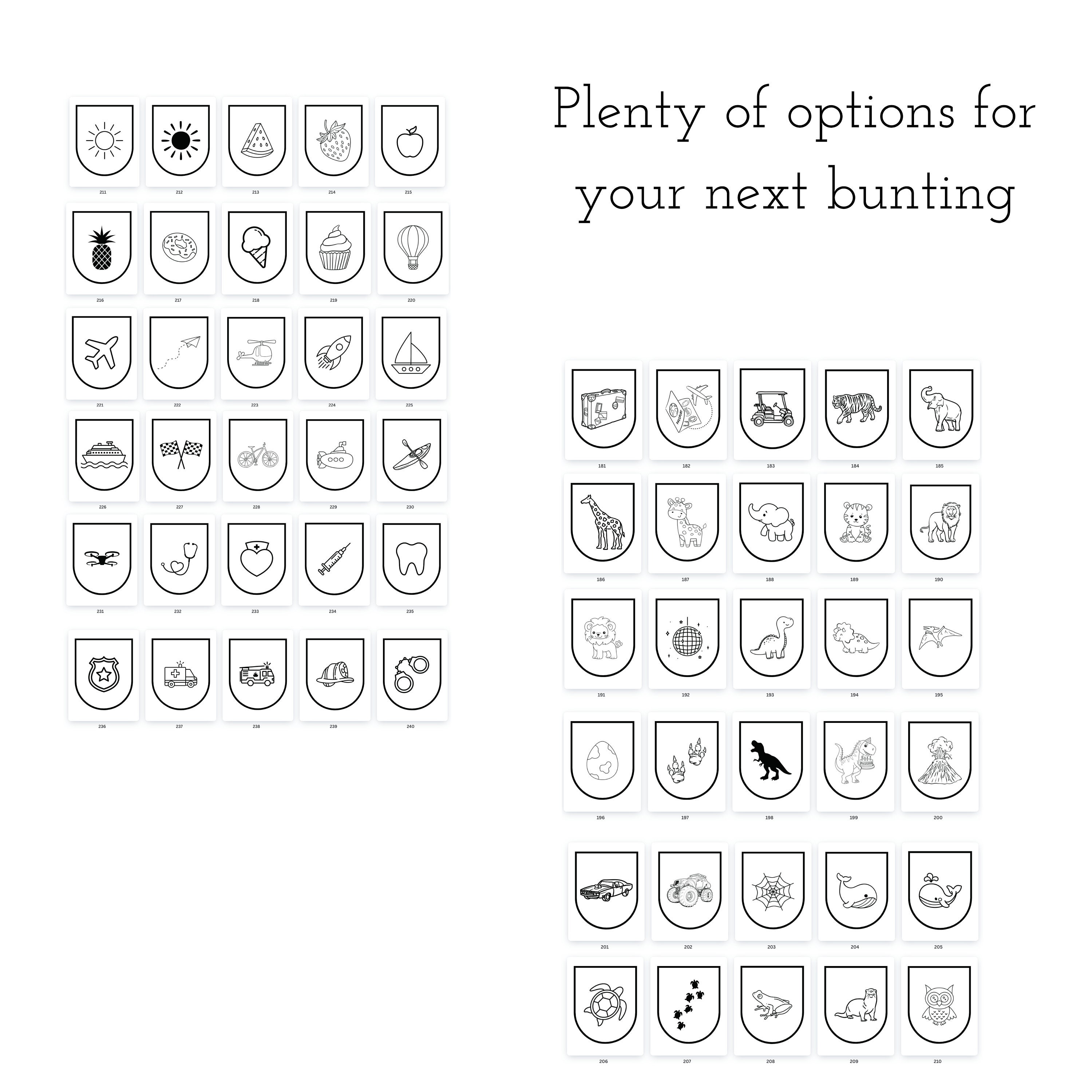 Celebration Bundle Bunting, DIY Banner Kit, Bulletin Board Bunting ...
