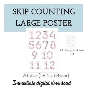 Skip Counting, Multiplication Facts 1-12, Times Tables Classroom ...
