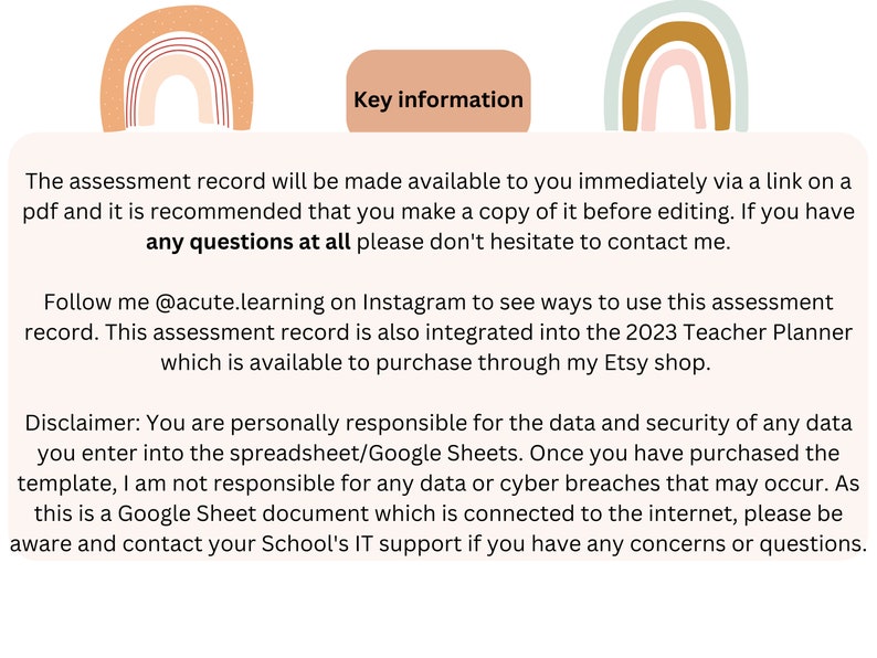 Teacher Markbook, Assessment Record, Student Data Tracker, Google ...