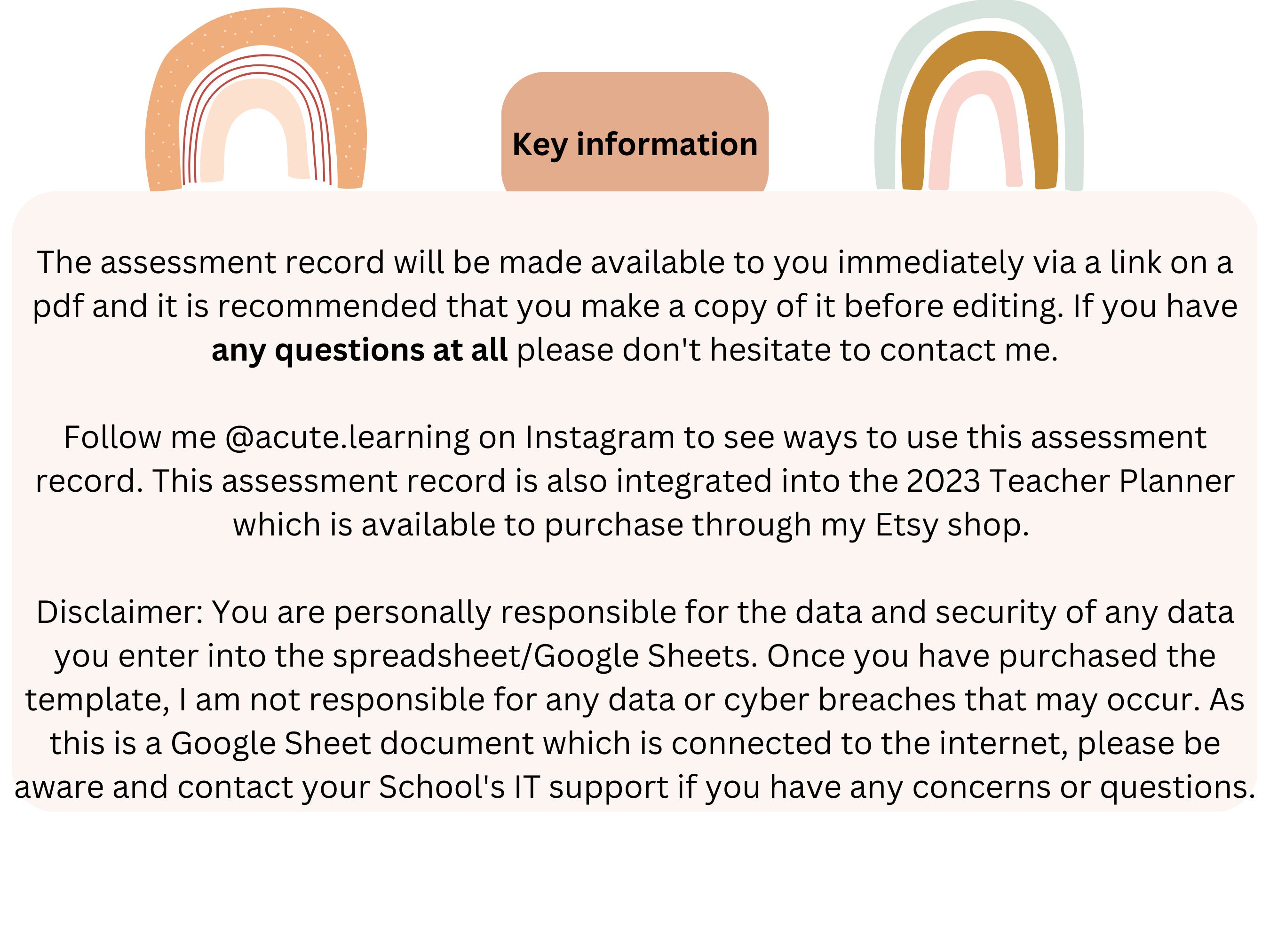 Teacher Markbook, Assessment Record, Student Data Tracker, Google ...