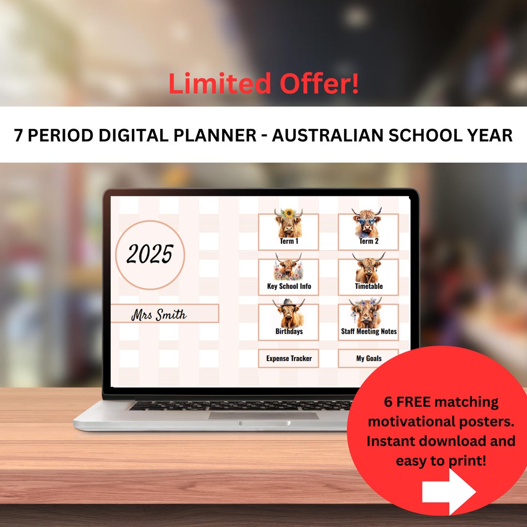 2025 Australian Teacher Google Sheets Planner 7 Periods, Digital ...