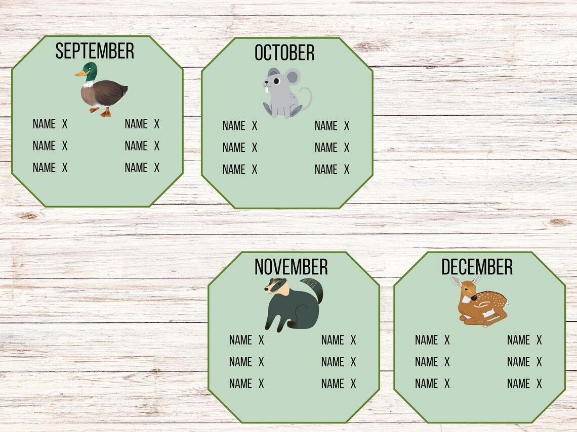 EDITABLE Woodland Classroom Birthday Display, Primary School Cute ...